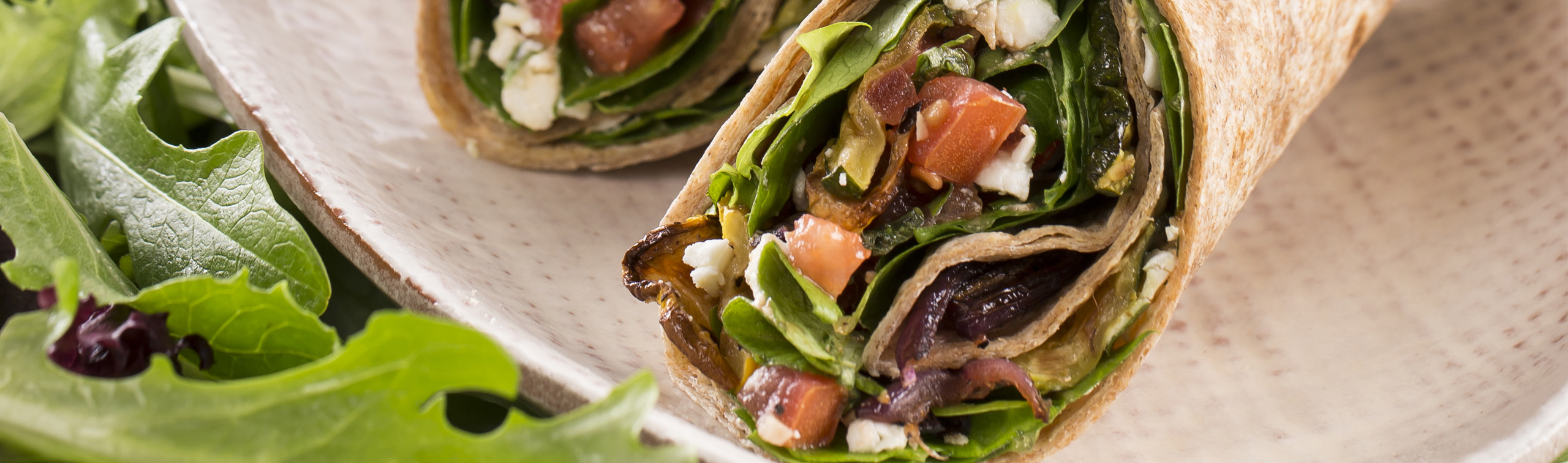 Roasted Summer Vegetable Bruschetta Wrap - Love of Food